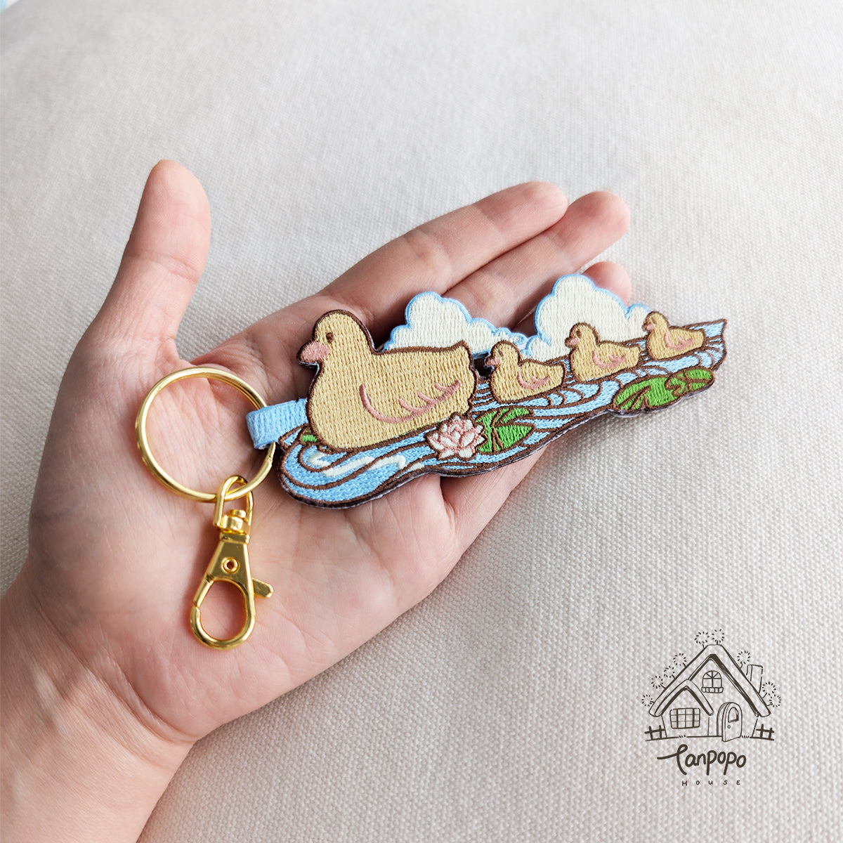 Embroidered Keychain - Duck Family – Tanpopo House
